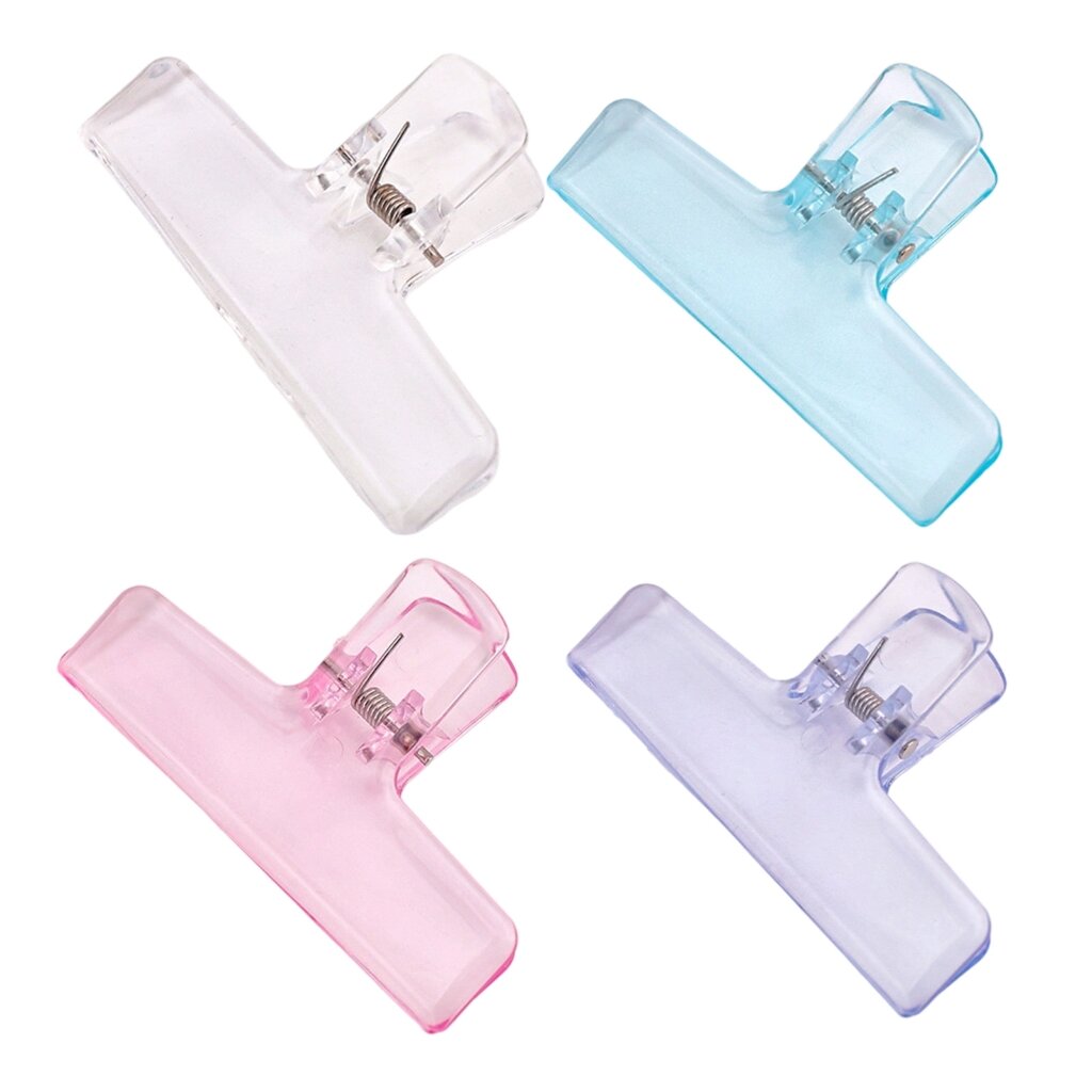 4шт Прозрачная Акриловая Скрепка для Бумаги для Пищевых Пакетов С Фото Файла Квитанции Чертежная Доска