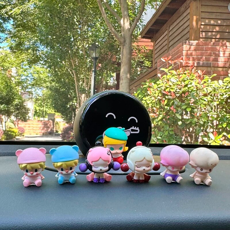 Набор Pop Mart из семи элементов, семейная коллекция плюшевых игрушек-декор
