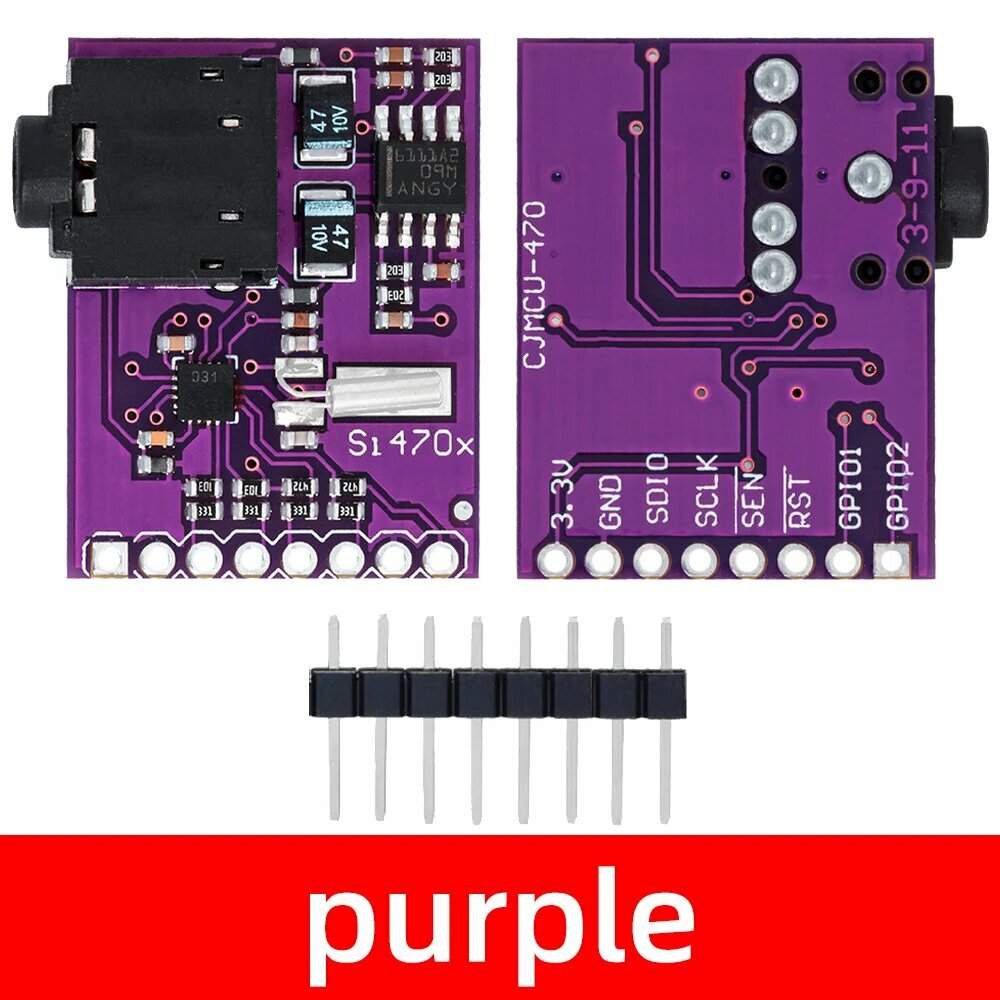 Si4703 FM-радиомодуль, purple