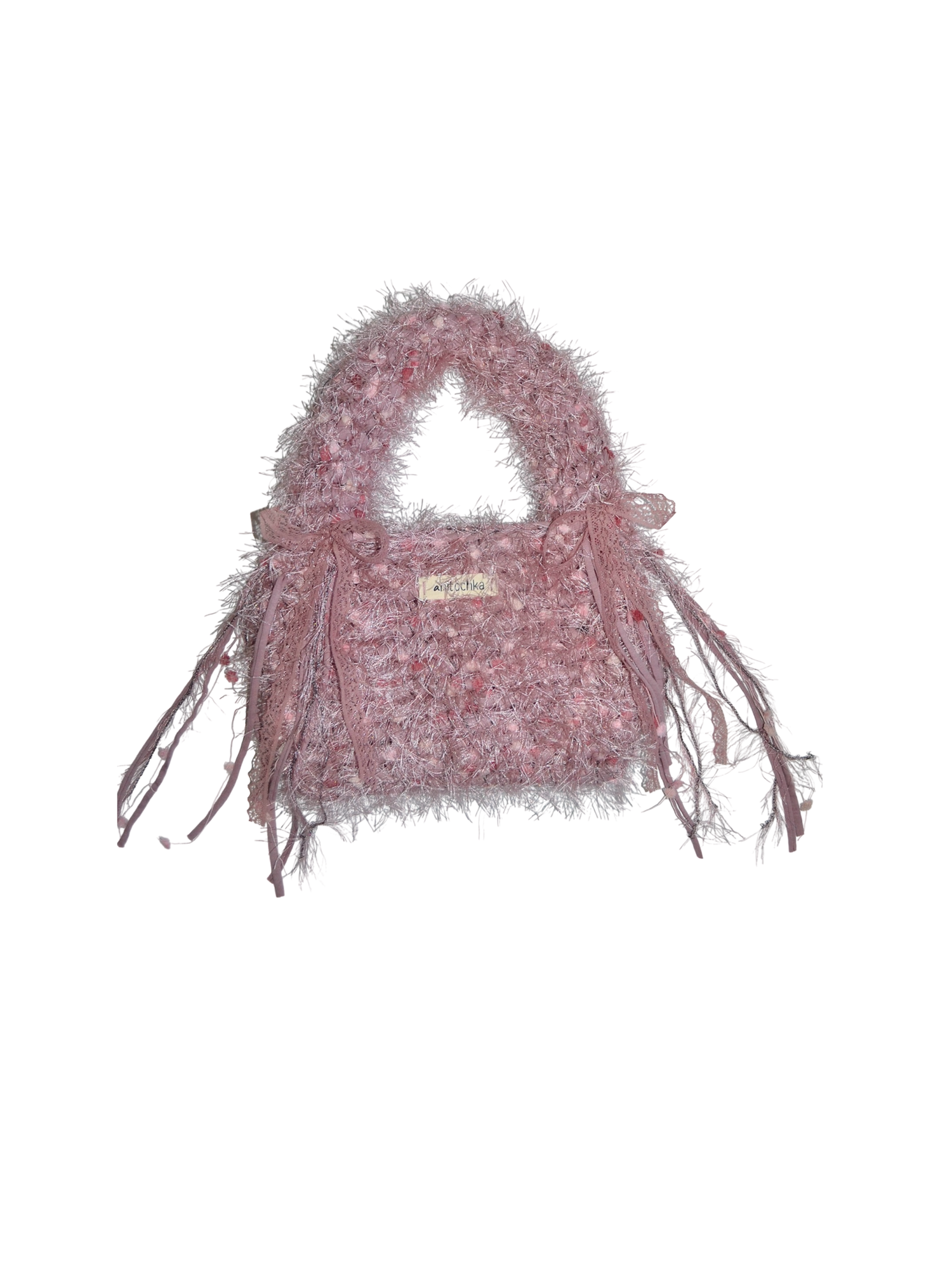 Сумка багет  "травка", anitochka.shop, Dusty Rose