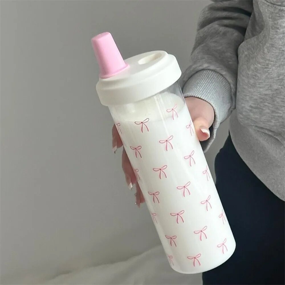 Пластиковый стакан 500 мл с трубочкой Розовый, 700ml-Pink