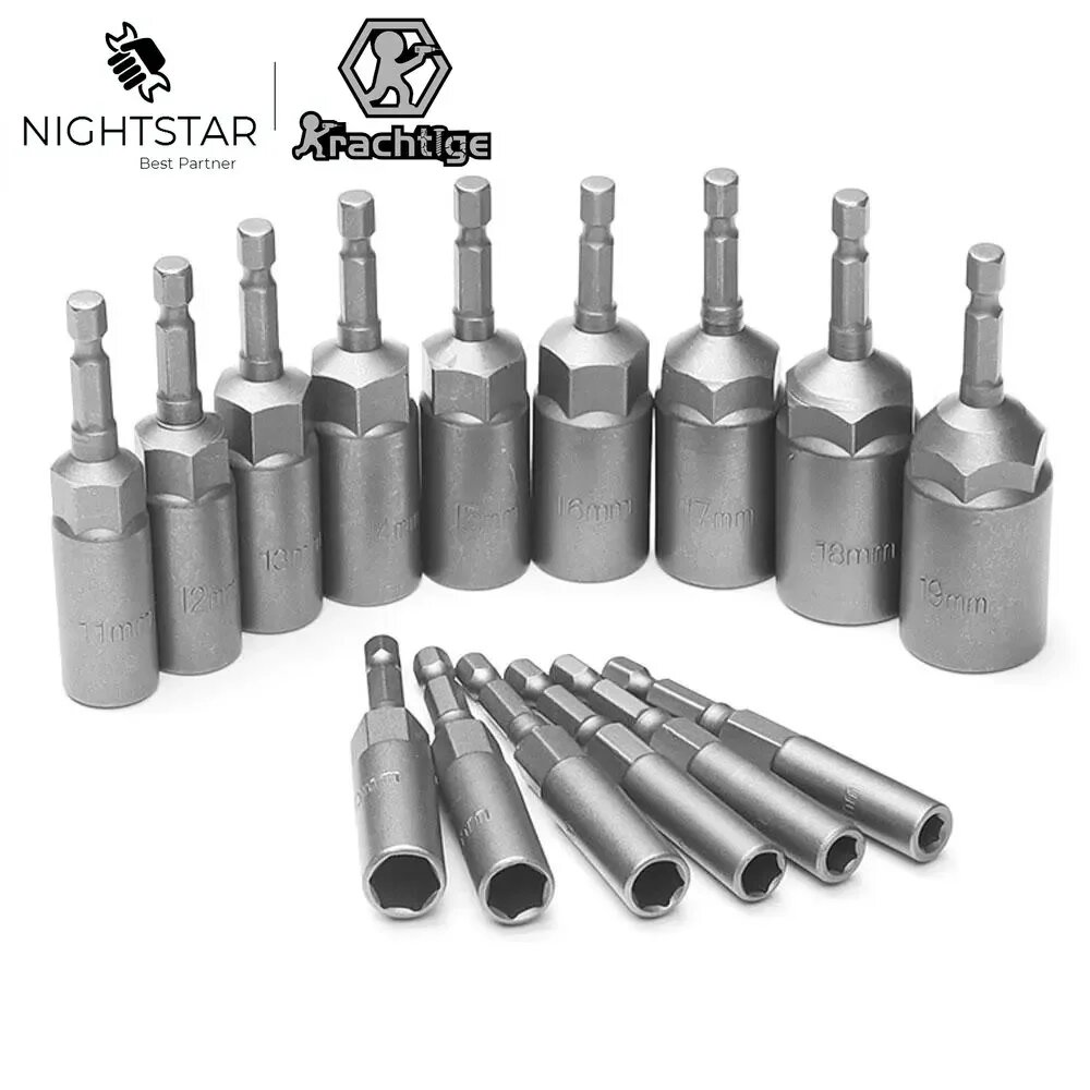 Набор отверток Krachtige 1/4", 15 шт, 5.5-19 мм, цвет 15Pcs 5.5-19mm