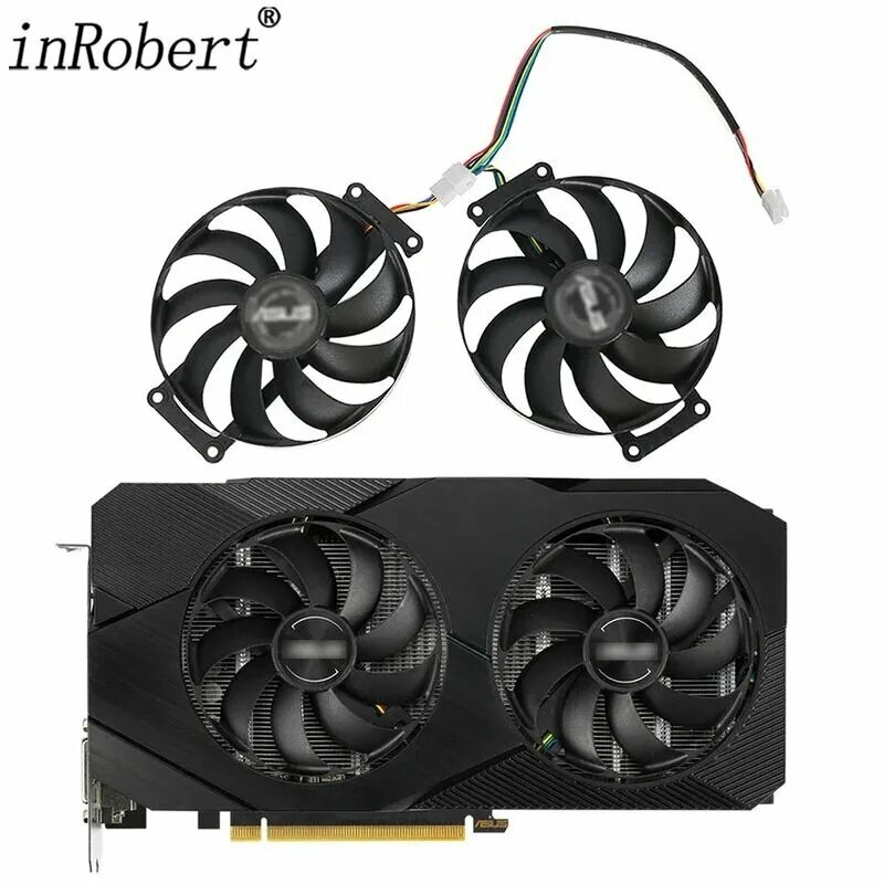 Замена видеокарты для ASUS Dual RTX 2060 2070 EVO V2 OC Edition GTX 1660 SUPER 87MM FDC10H12S9-C 6Pin GPU Fan