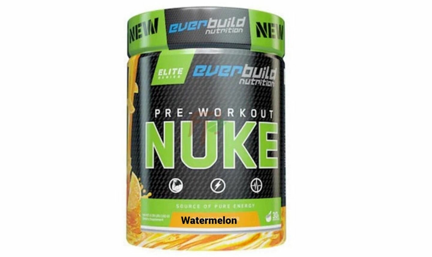 EVERBUILD, NUKE, Pre-workout, Предтренировочный комплекс 180 гр, 30 порций Арбуз (Watermelon)