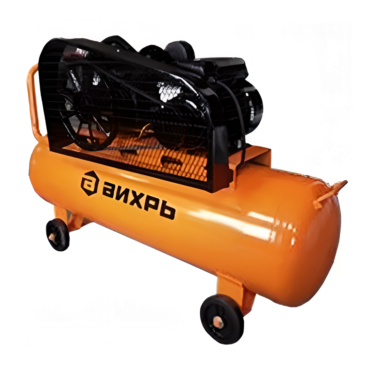 Компрессор вихрь КМП-400/100P оранжевый 2,5 кВт, ресивер 100л, давление 10бар, 300 л/мин
