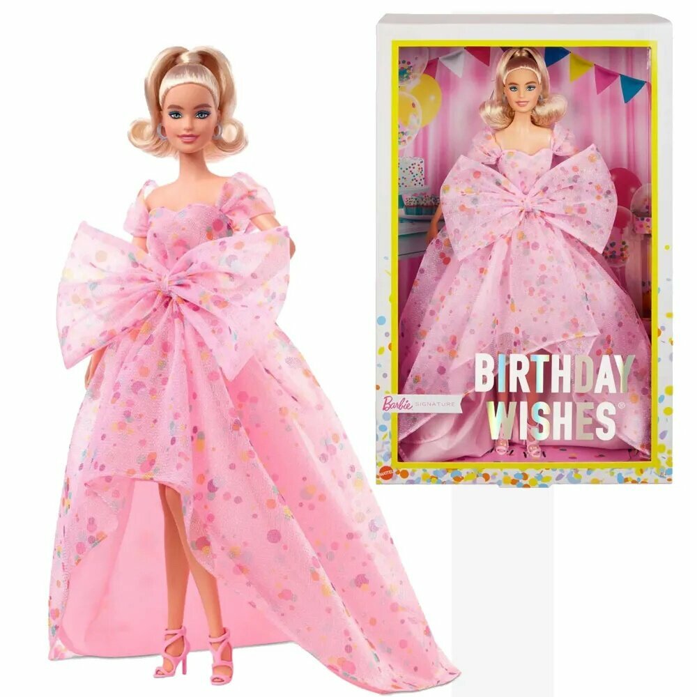 Кукла Mattel Barbie Signature, Пожелания на день рождения 2022, HCB90