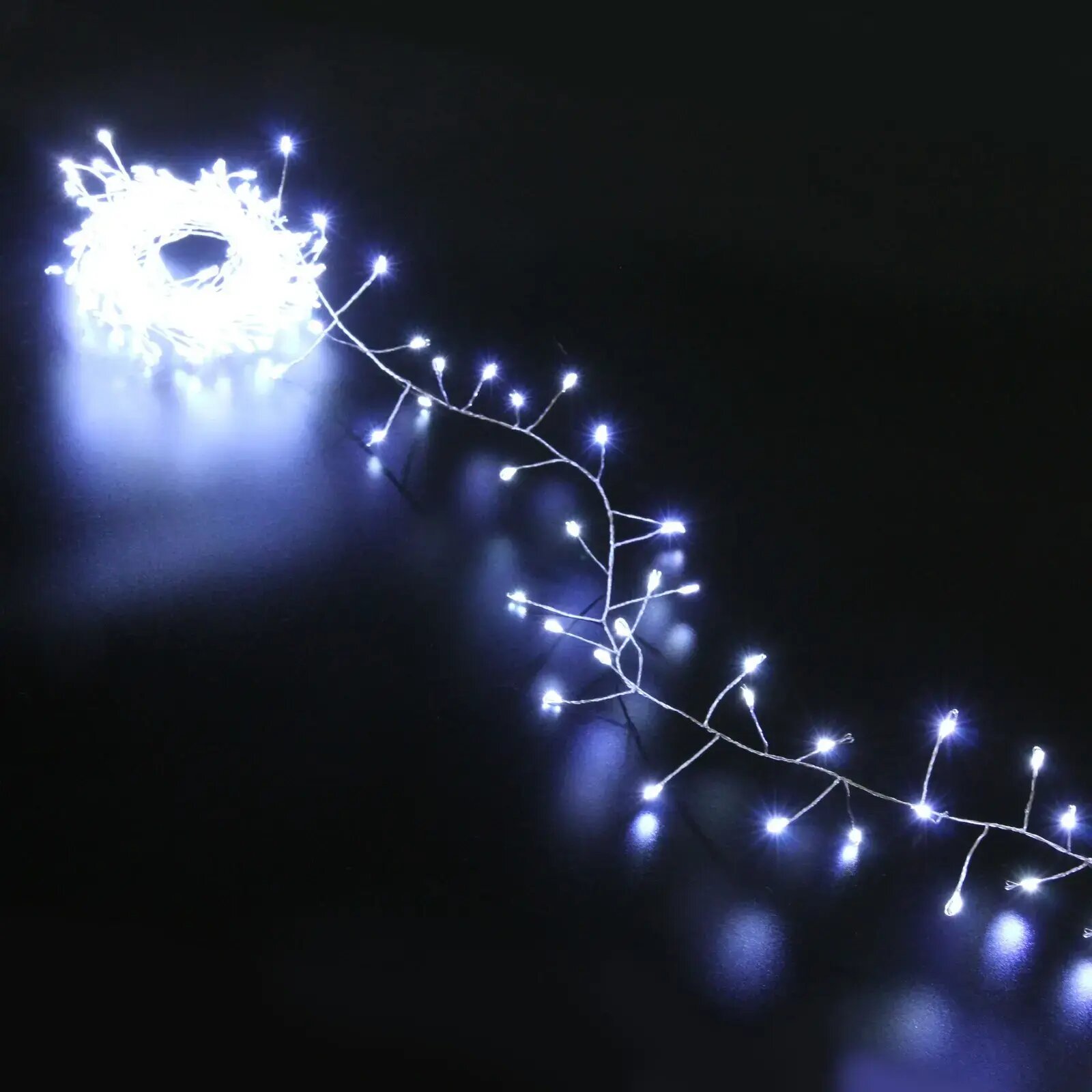 Гирлянда для дома 5,0 м 350 ламп LED «Мишура», 1 режим, роса, IP-40, Белый