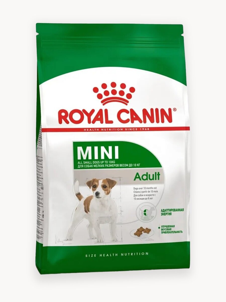 Корм Royal Canin "Mini Adult", для взрослых собак, мелких пород, с птицей, 800г