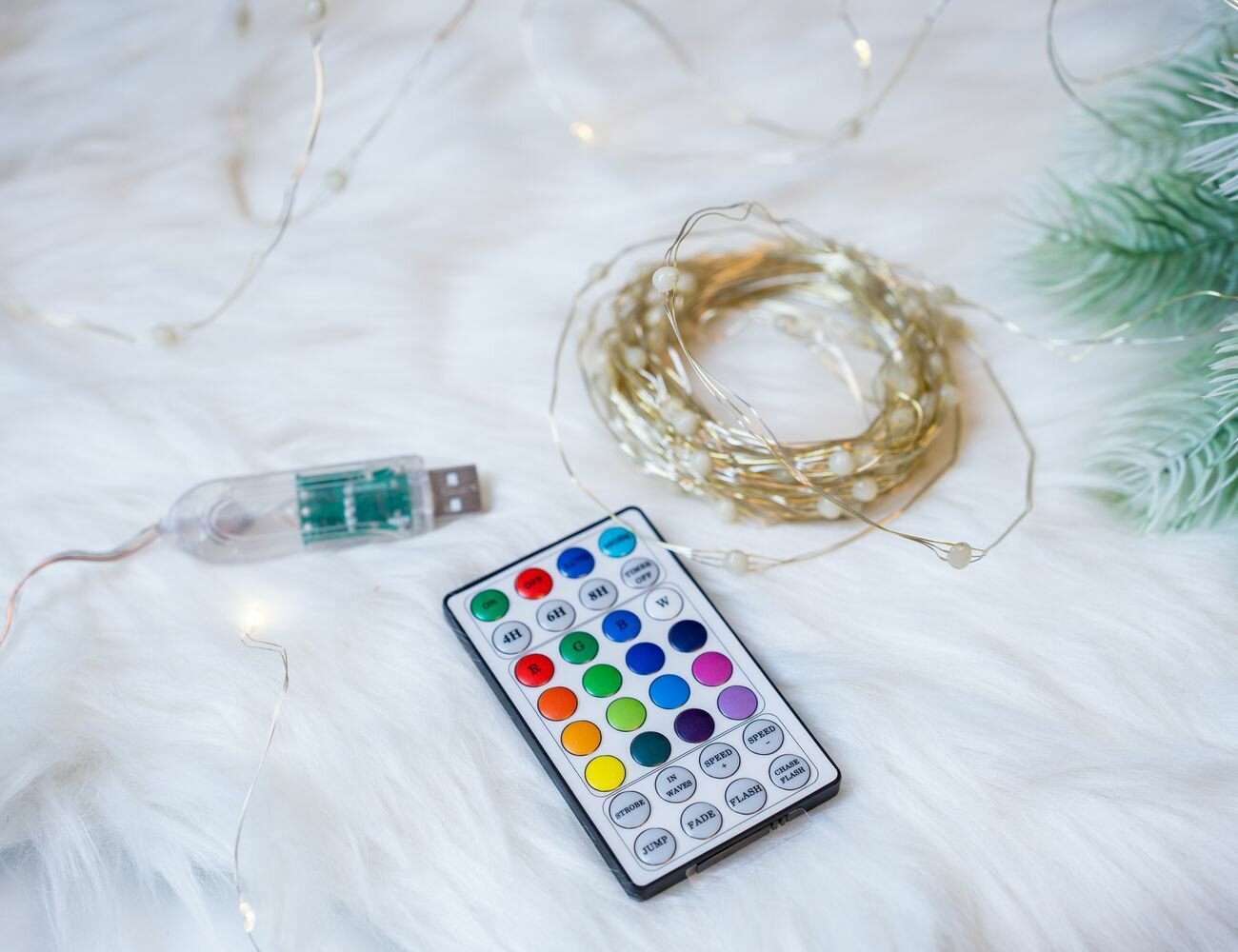Светодиодная гирлянда, 10+2 м, 100 разноцветных RGB LED-огней, серебряная проволока, пульт управления, таймер, Serpantin