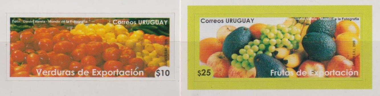 Почтовые марки Уругвай 2009г. "Флора - Овощи для экспорта" Овощи MNH