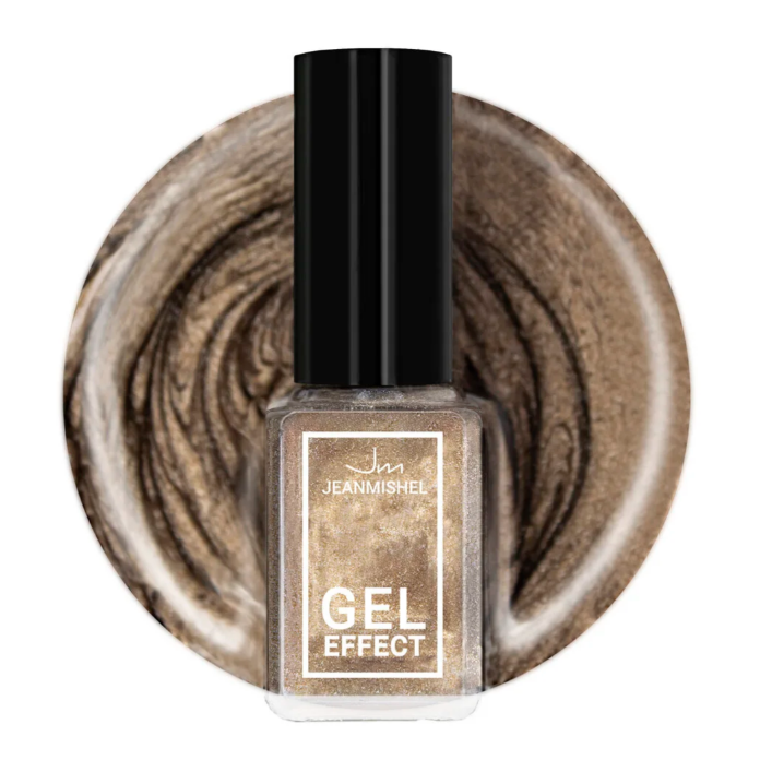 Лак для ногтей Jeanmishel Gel Effect, тон: 281 Черное золото, 6 мл