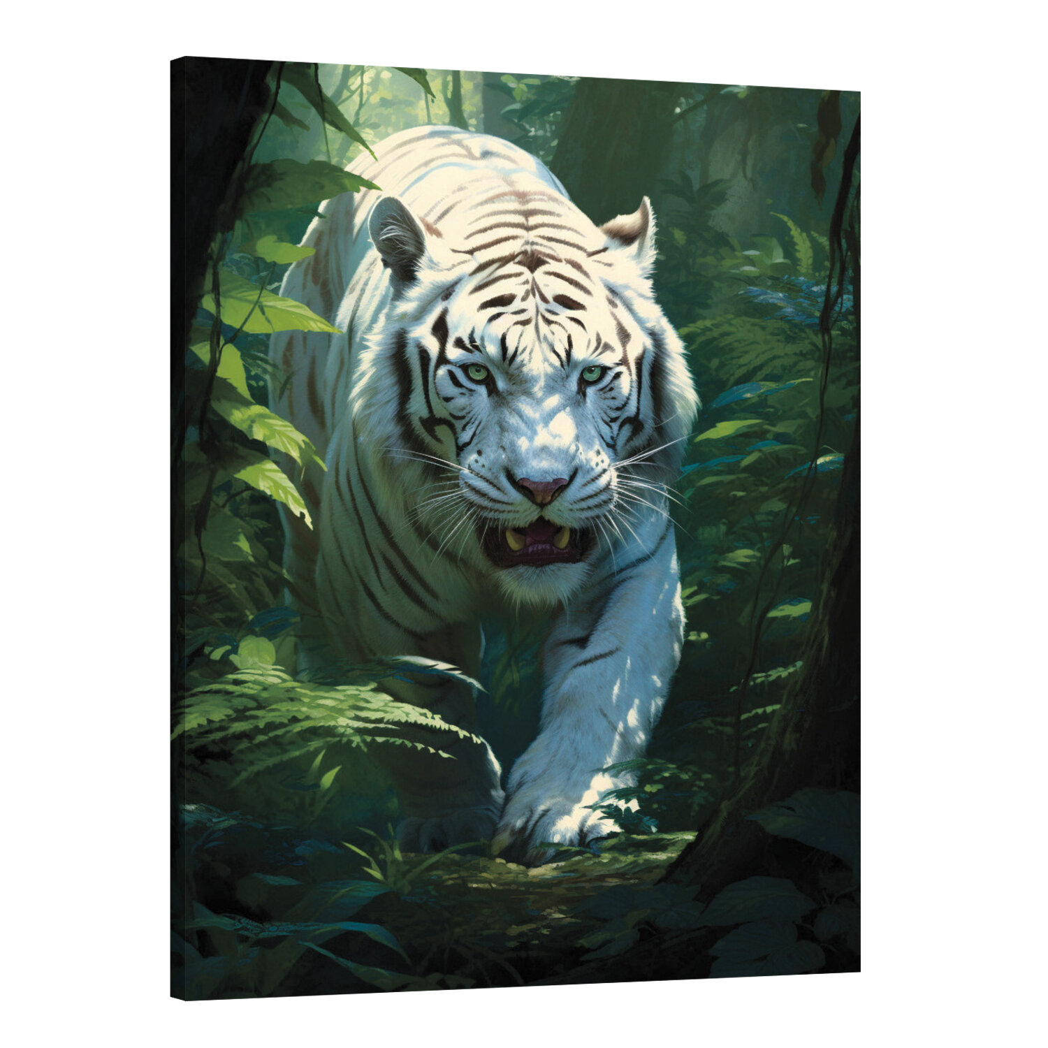 Интерьерная картина 50х70 "Белый тигр"