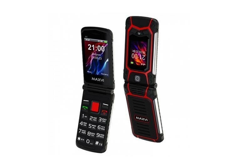 Мобильный телефон Maxvi E10 Красный 2 sim 2.8 цветной GSM