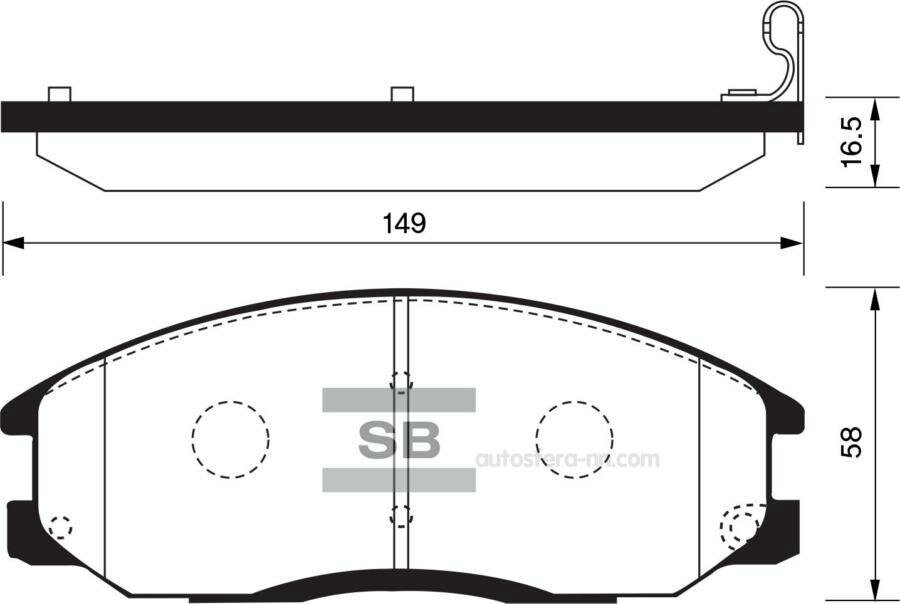 SANGSIN BRAKE SP1157 SP1157SNS [581012AA26] ! колодки дисковые п.\ Hyundai H1/Starex 2.5TCi/2.5CRDi 03-07