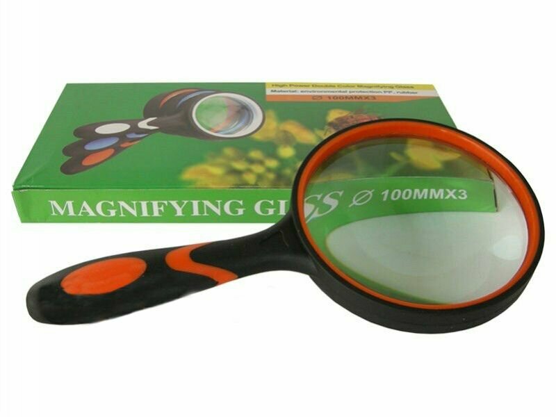 Лупа ручная увеличительная Magnifying Glass с покрытием Soft Touch, 100 мм