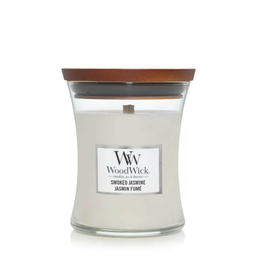 Woodwick/ Свеча средняя Дымчатый жасмин 275гр.