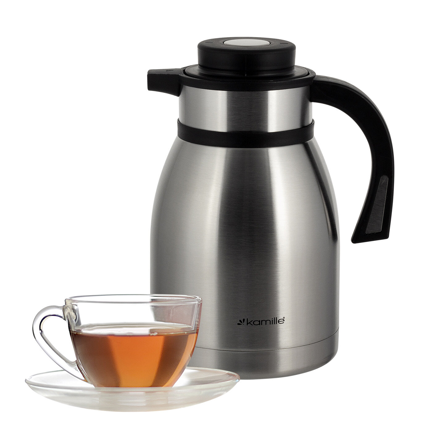 Термос конференция 1500 мл. Kamille KM 2221 из нержавеющей стали (серебристый)