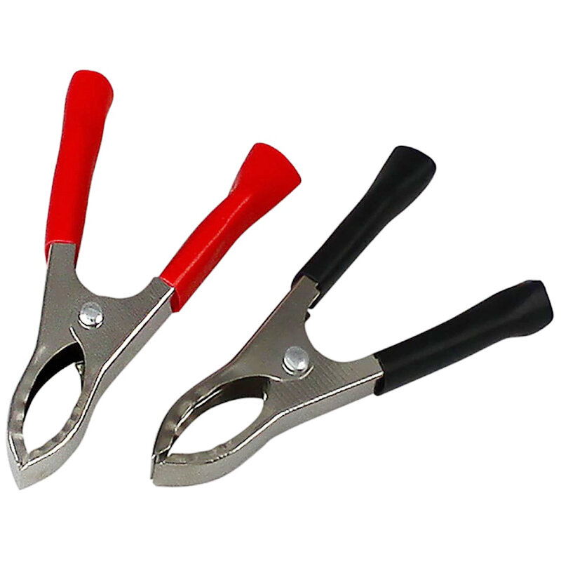 Набор Зажим-крокодил Rexant 30А, 75 мм, красный/черный {16-0015} (6 шт/упак)