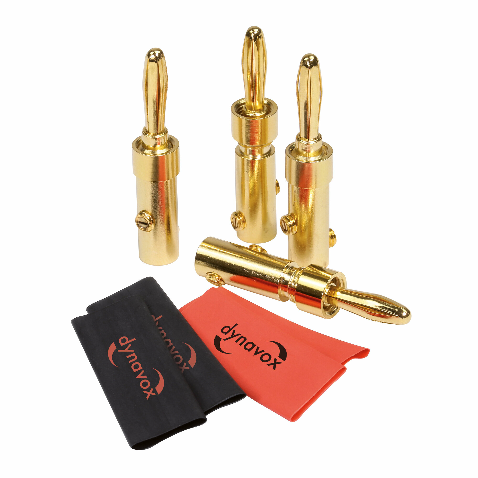 Коннекторы акустические Dynavox Perfect Sound Bananenstecker, комплект 4 шт