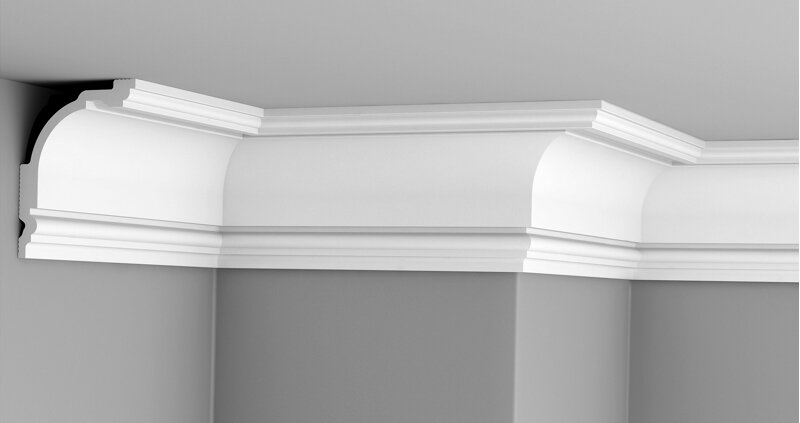 Плинтус потолочный Glanzepol GP-120, 1шт (длина 2м)