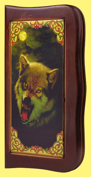 Нарды, шашки Волк №1 (резные)