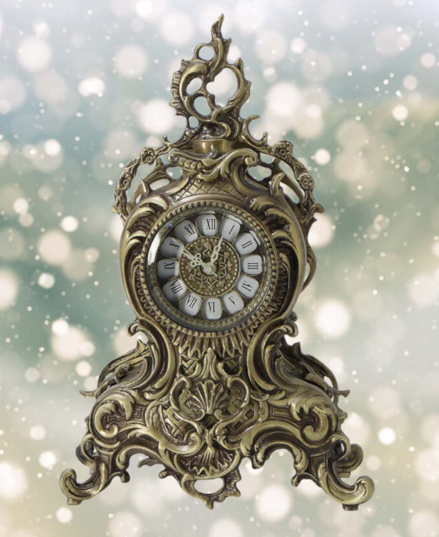 Часы каминные "Древо Жизни", бронза, антик