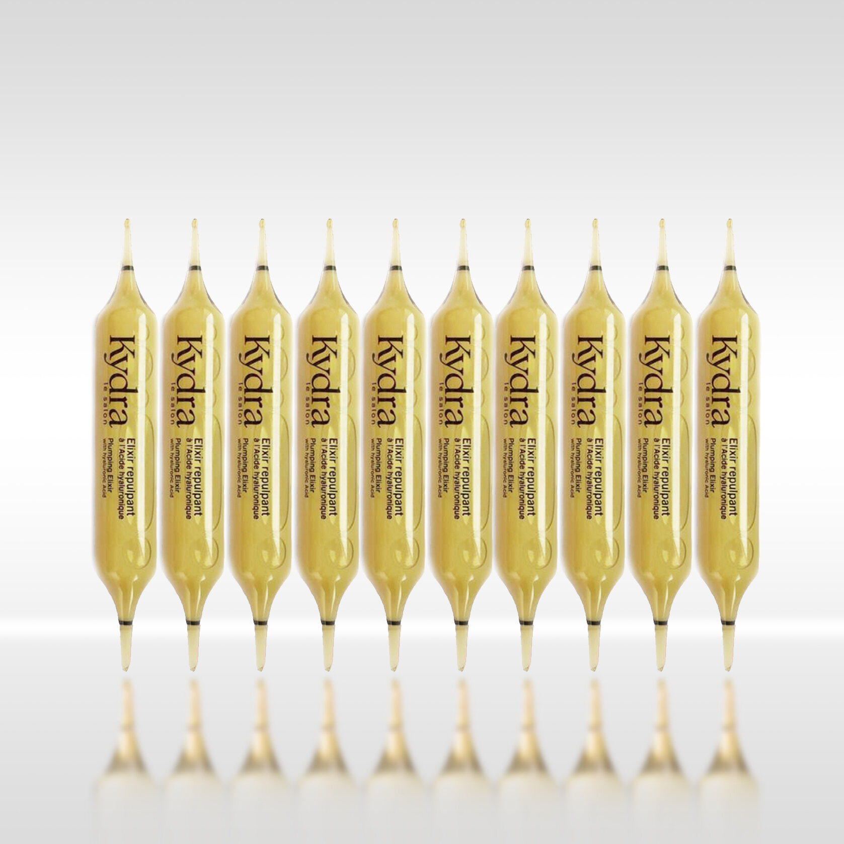 KYDRA Plumping Elixir, Интенсивный эликсир-уход с гиалуроновой кислотой, 10*10 мл + флакон + распылители для ампул