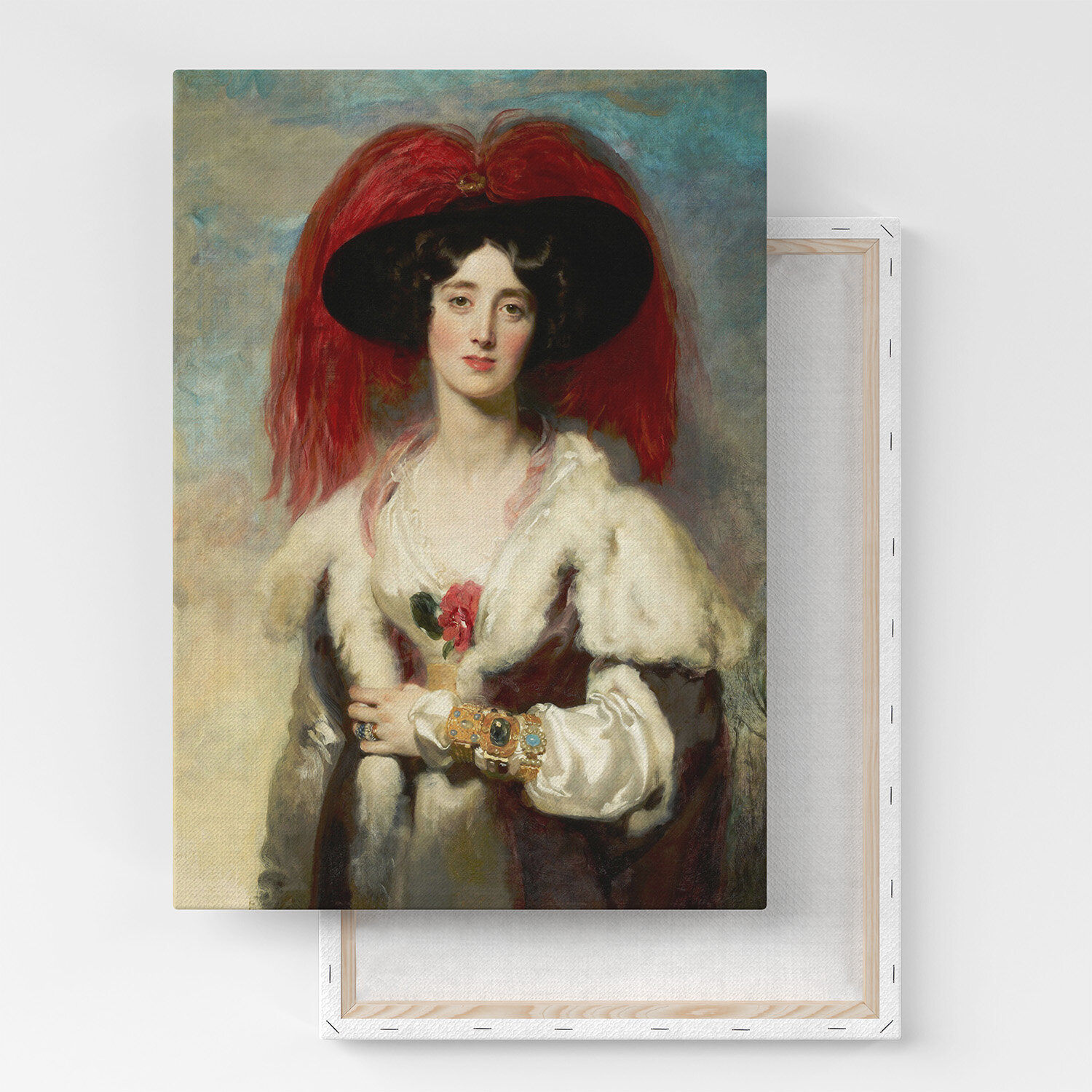 Картина на холсте, репродукция / Томас Лоуренс - Julia, Lady Peel / Размер 80 x 106 см