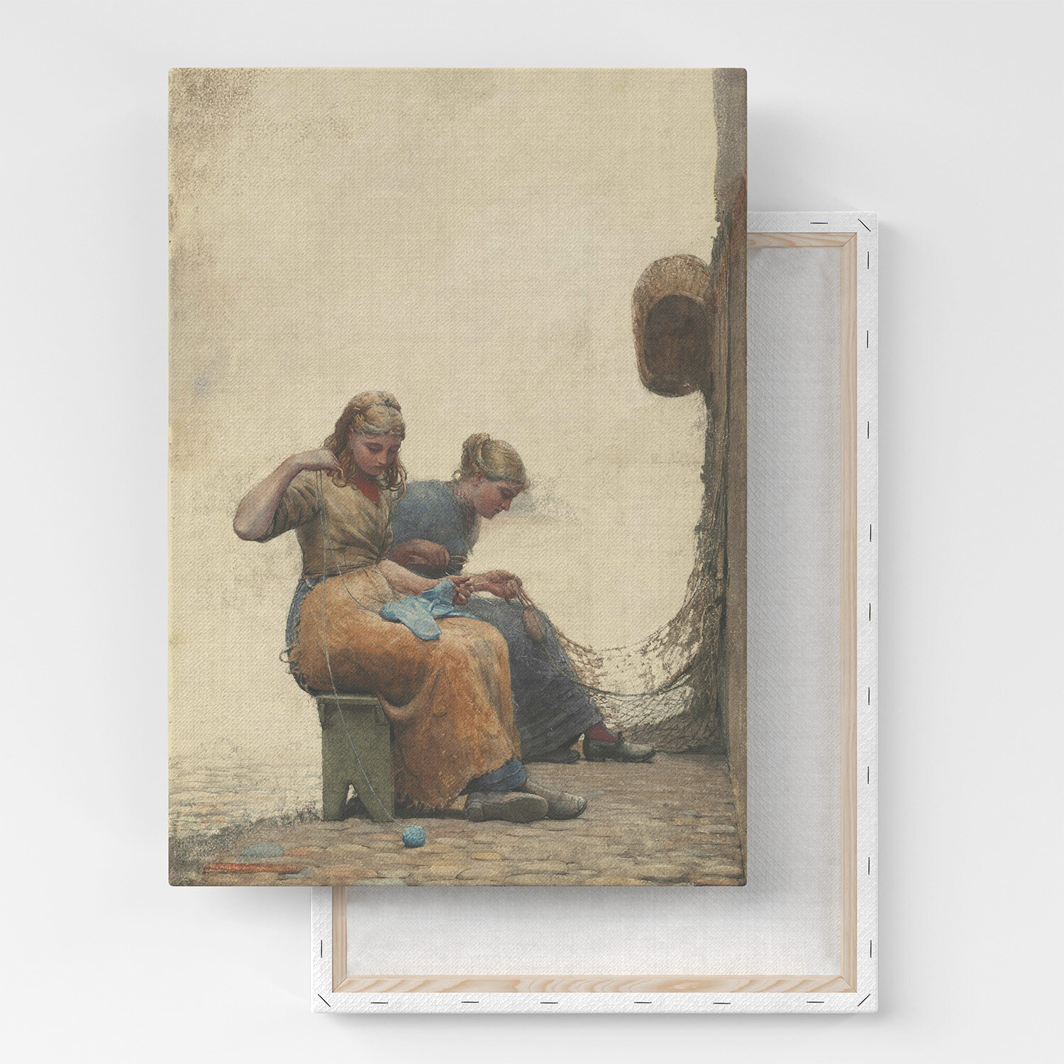 Картина на холсте, репродукция / Уинслоу Хомер - Mending the Nets / Размер 40 x 53 см