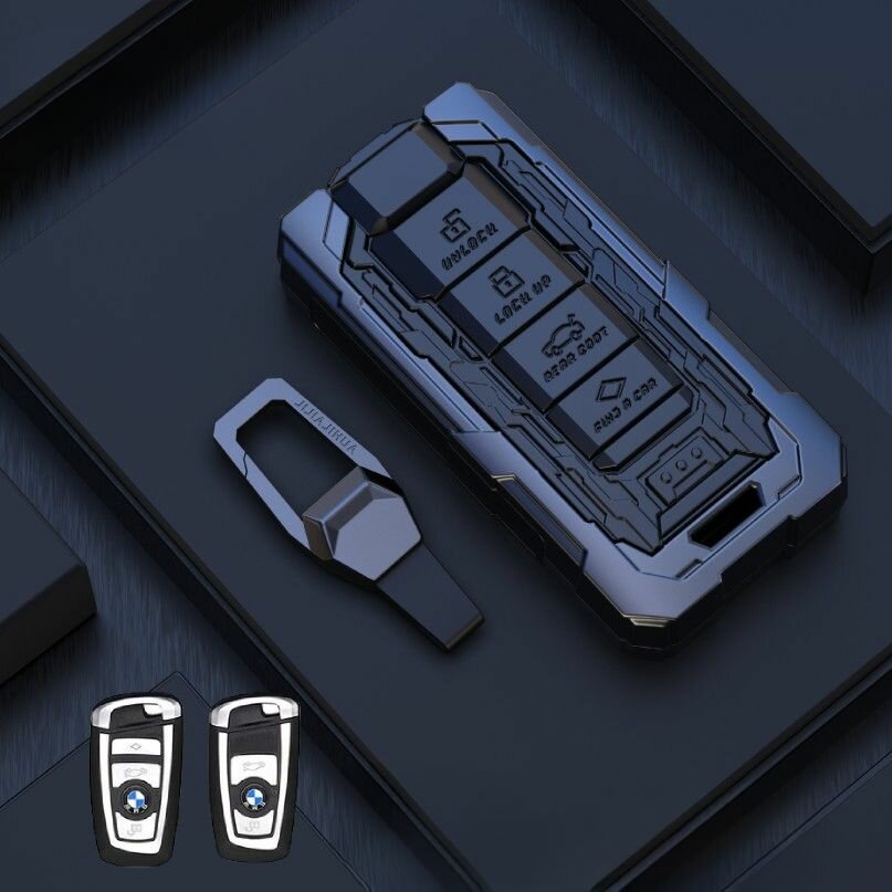 Металлический чехол для ключа BMW черный (BM01)