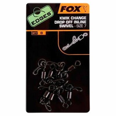 Вертлюг с кольцом и быстросъёмом Fox Edges Kwik Change Inline Swivel Sz7