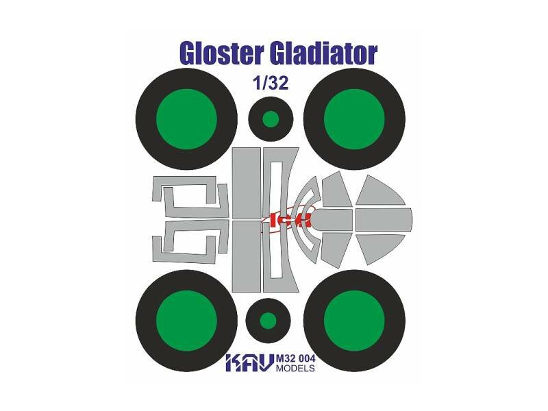 Окрасочная маска на Gloster Gladiator, ICM. Масштаб 1:32