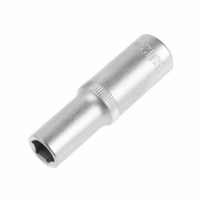 Головка торцевая шестигранная удлиненная , под квадрат 1/2" , 12 мм , CrV