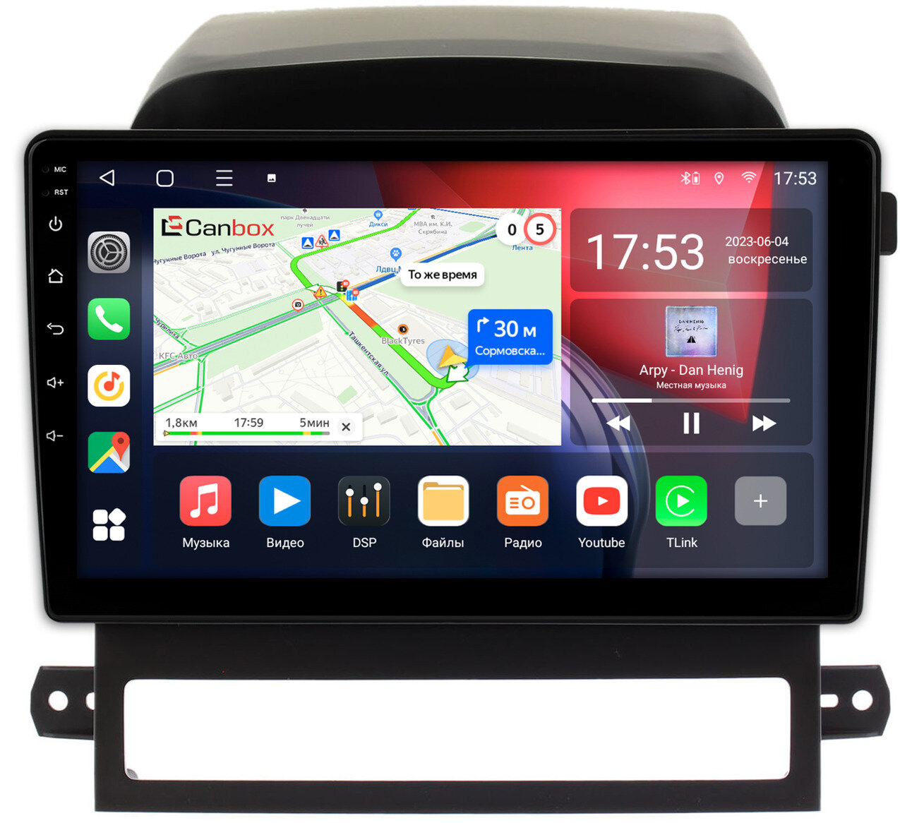 Штатная магнитола Daewoo Winstorm 2006-2011 Canbox L-Line 4167-9-AYCPTA012 на Android 10 (4G-SIM, 3/32, TS18, DSP, QLed)