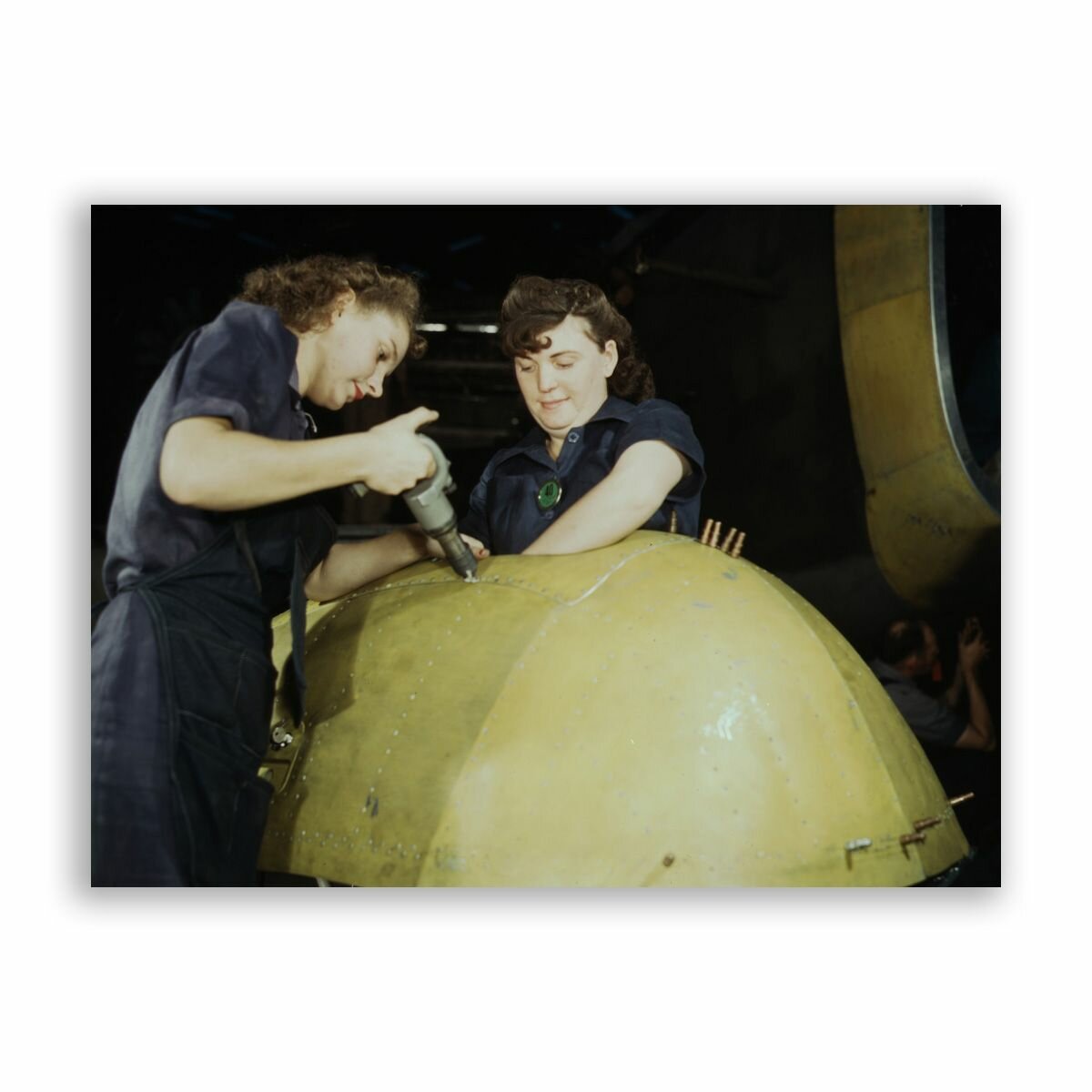 Постер, плакат на бумаге / Ретро фотографии американских рабочих. 1940 год / Размер 80 x 106 см