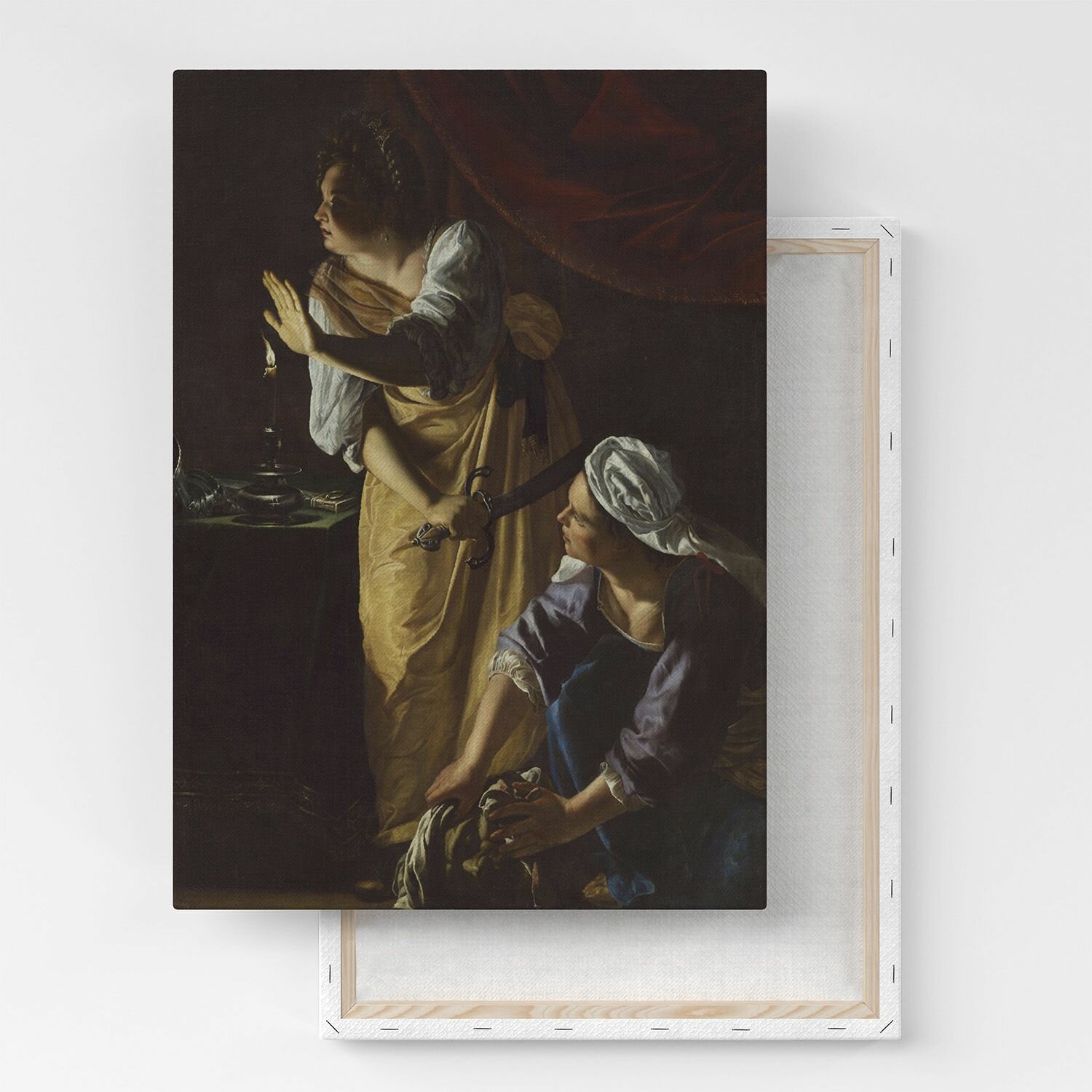 Картина на холсте, репродукция / Артемизия Джентилески - Judith and Her Maidservant / Размер 30 x 40 см