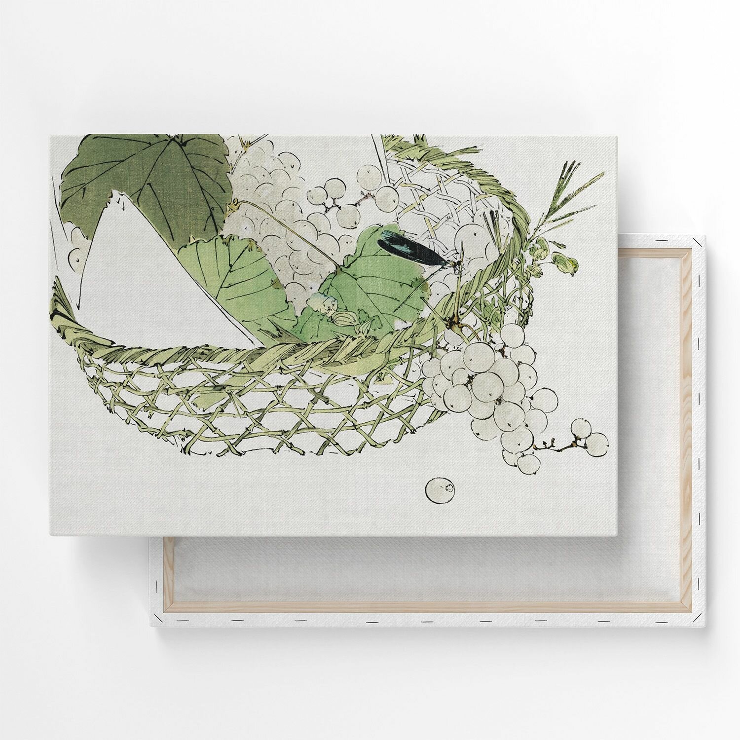 Картина на холсте, репродукция / Ватанабэ Сэйтей - Basket of grapes / Размер 40 x 53 см