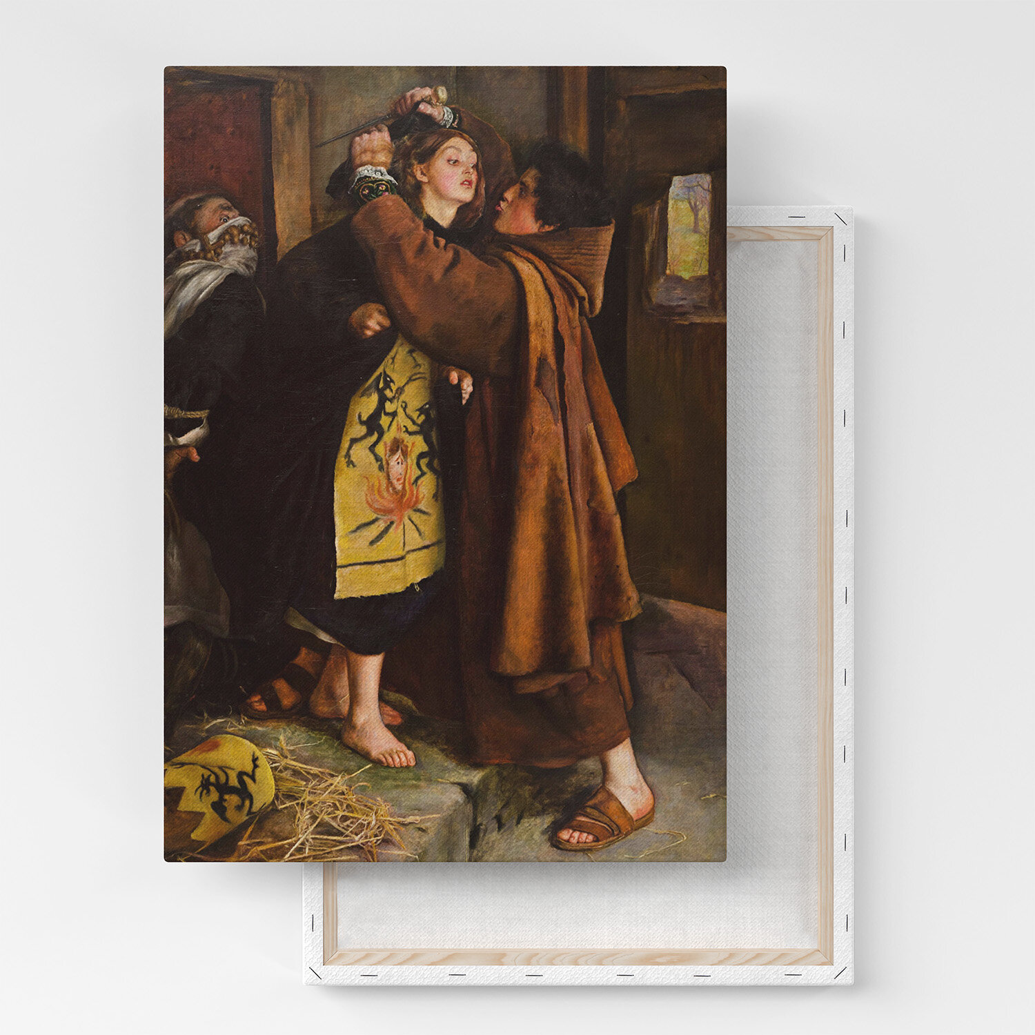 Картина на холсте, репродукция / Джон Эверетт Милле - The Escape of a Heretic / Размер 40 x 53 см