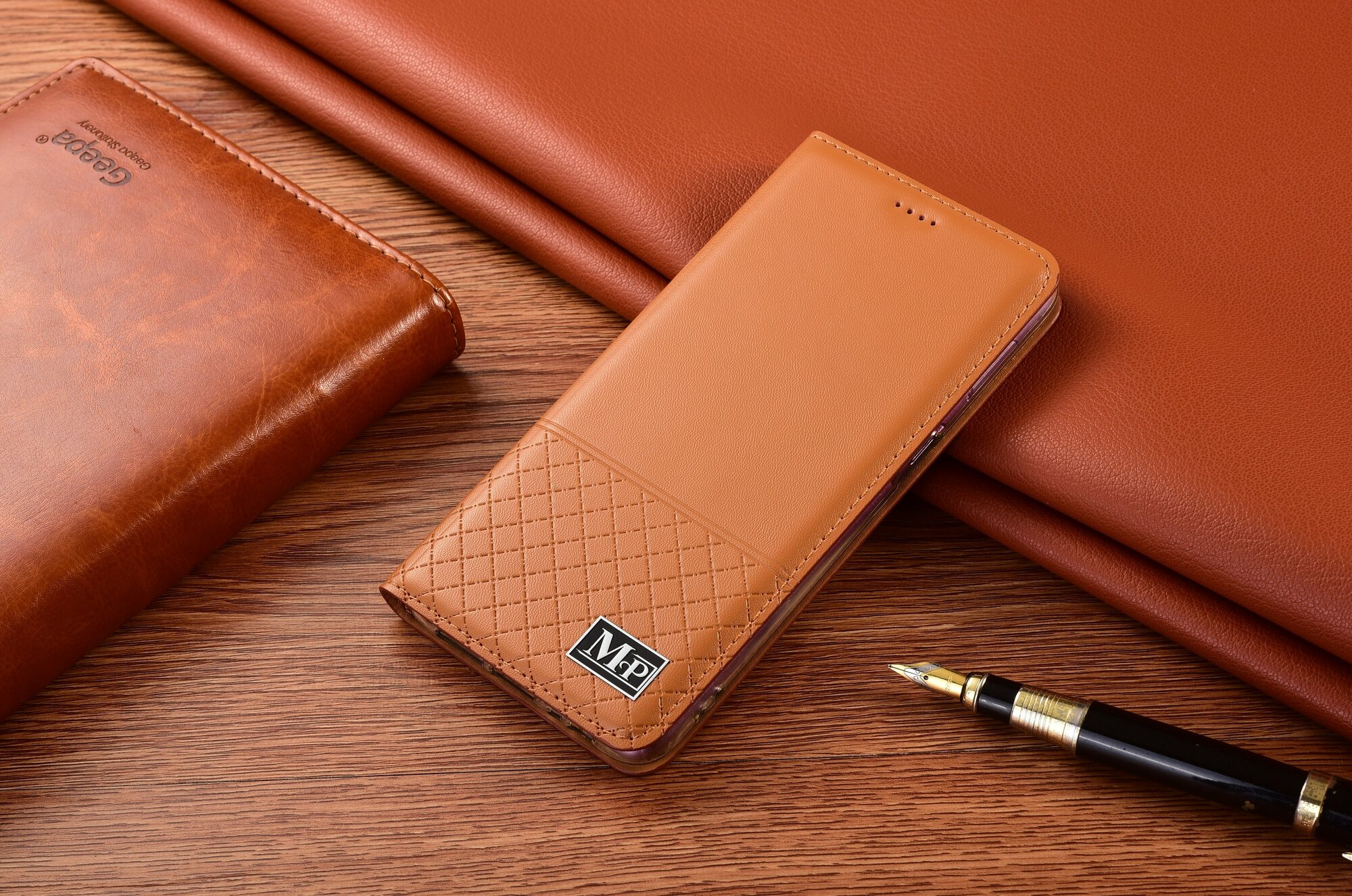 Чехол-книжка MyPads Premium Immagine для Nokia X30 5G из импортной натуральной кожи дорогой элитный с элегантной стеганой прошивкой бежевый. Только.