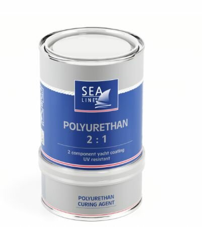 Полиуретановая краска Sea Line, 0.75л, серая, влагостойкая, для пластика, матовая