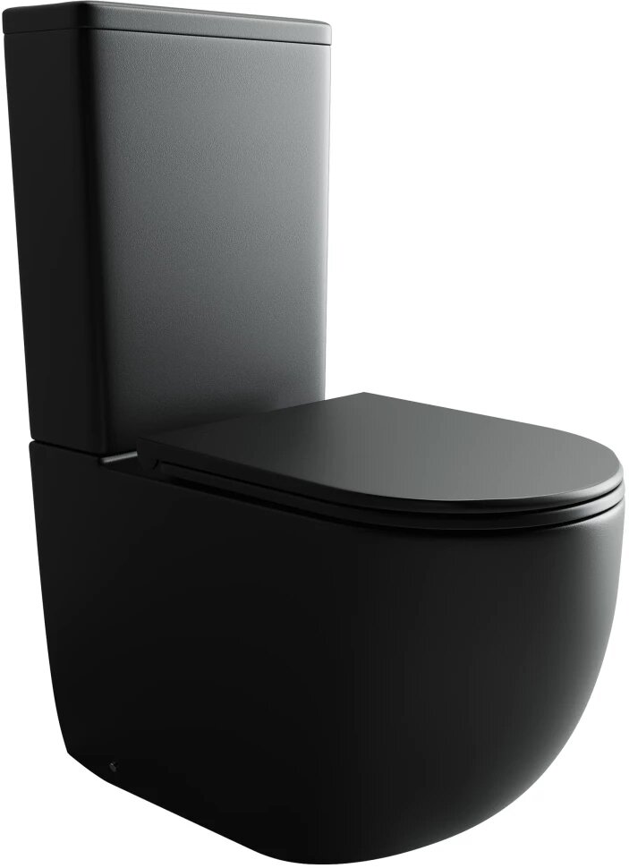 Чаша напольного безободкового унитаза с сиденьем микролифт Ceramica Nova Metropol CN4001-BMB