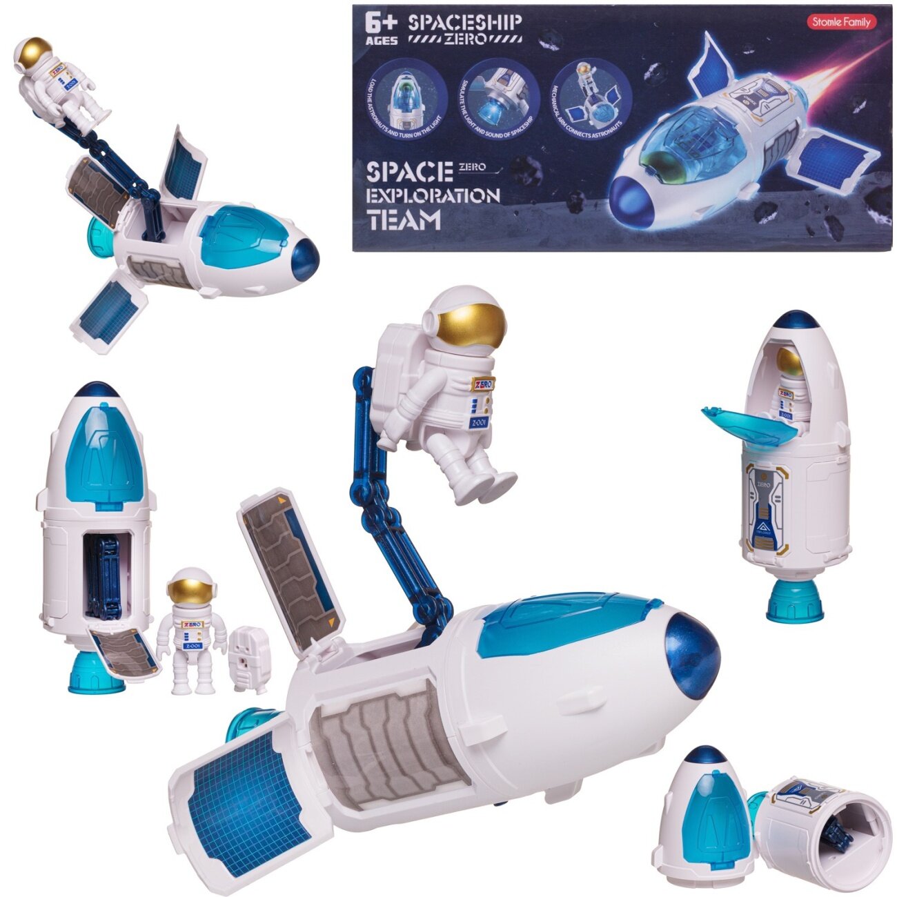 Игровой набор Junfa Покорители космоса: Полет космического корабля, свет/звук WK-26809