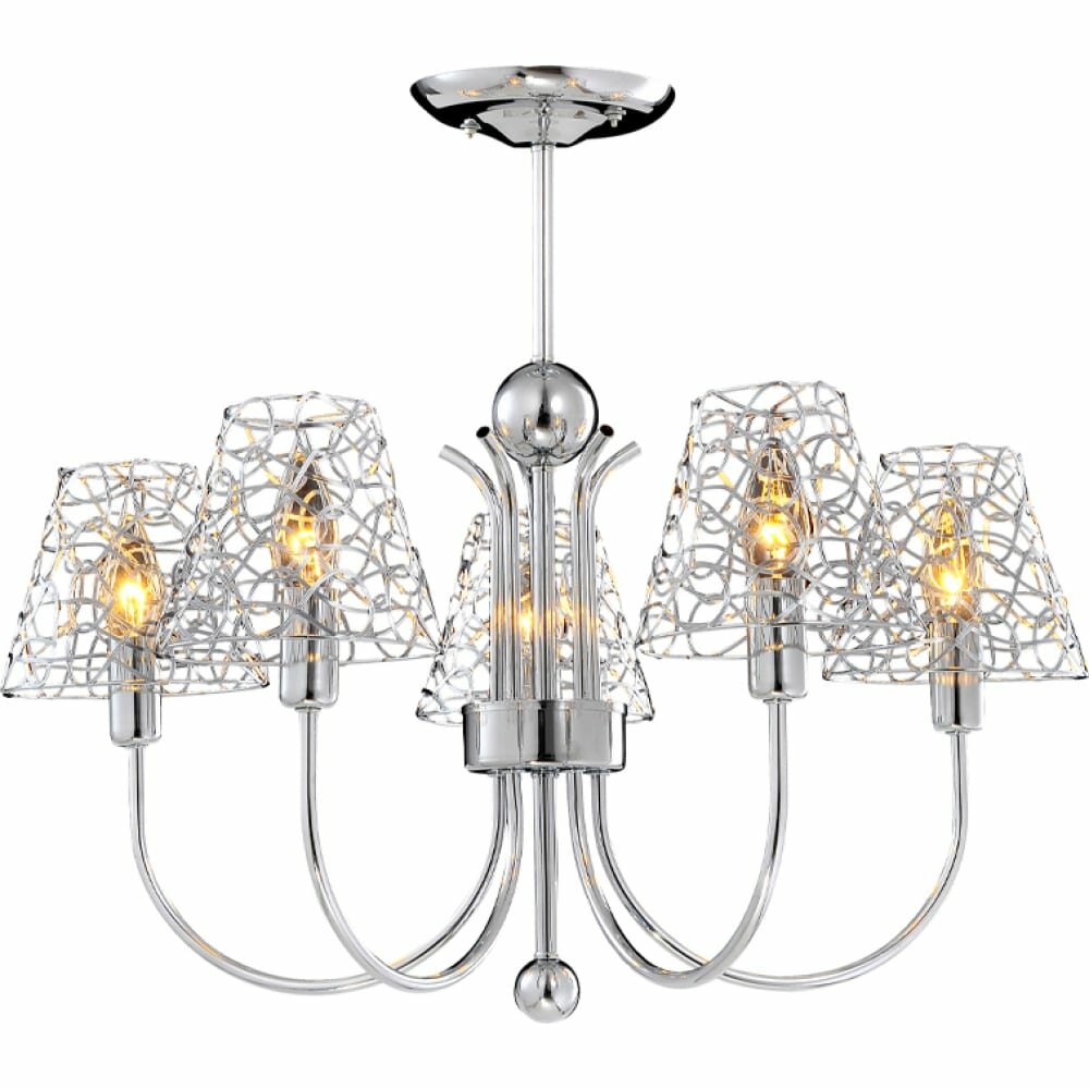 Подвес POWERLIGHT Hood 1 BLK 1156/5-1 модерн, хромированная арматура, глянцевый металлический