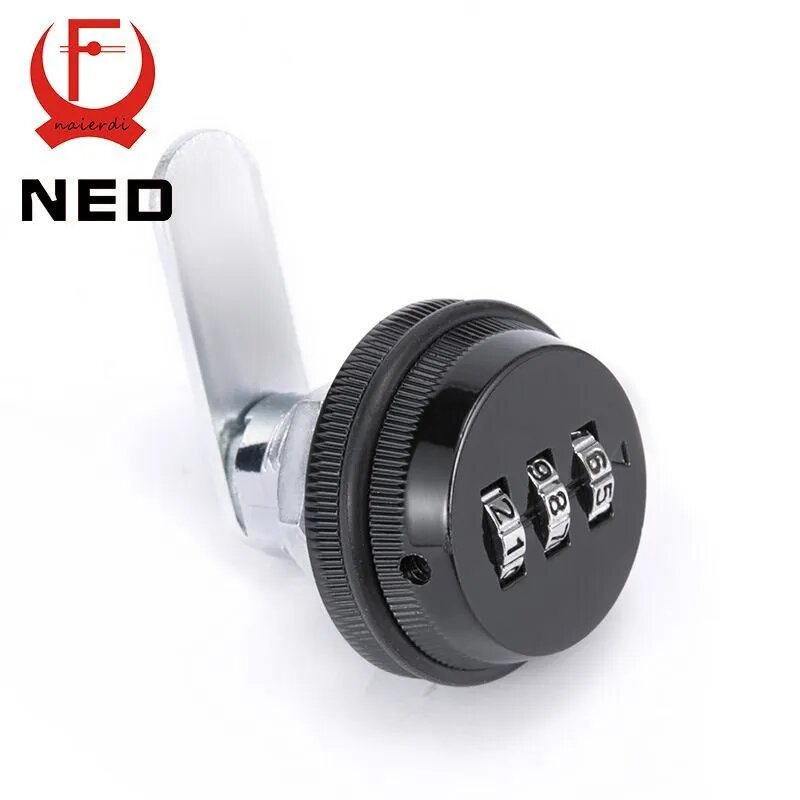 Замок кодовый мебельный или для почтовых ящиков Стандарт 30ММ черный