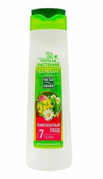 Чистая Линия Бальзам для волос "Комплексный уход", Польза растений, 370 мл