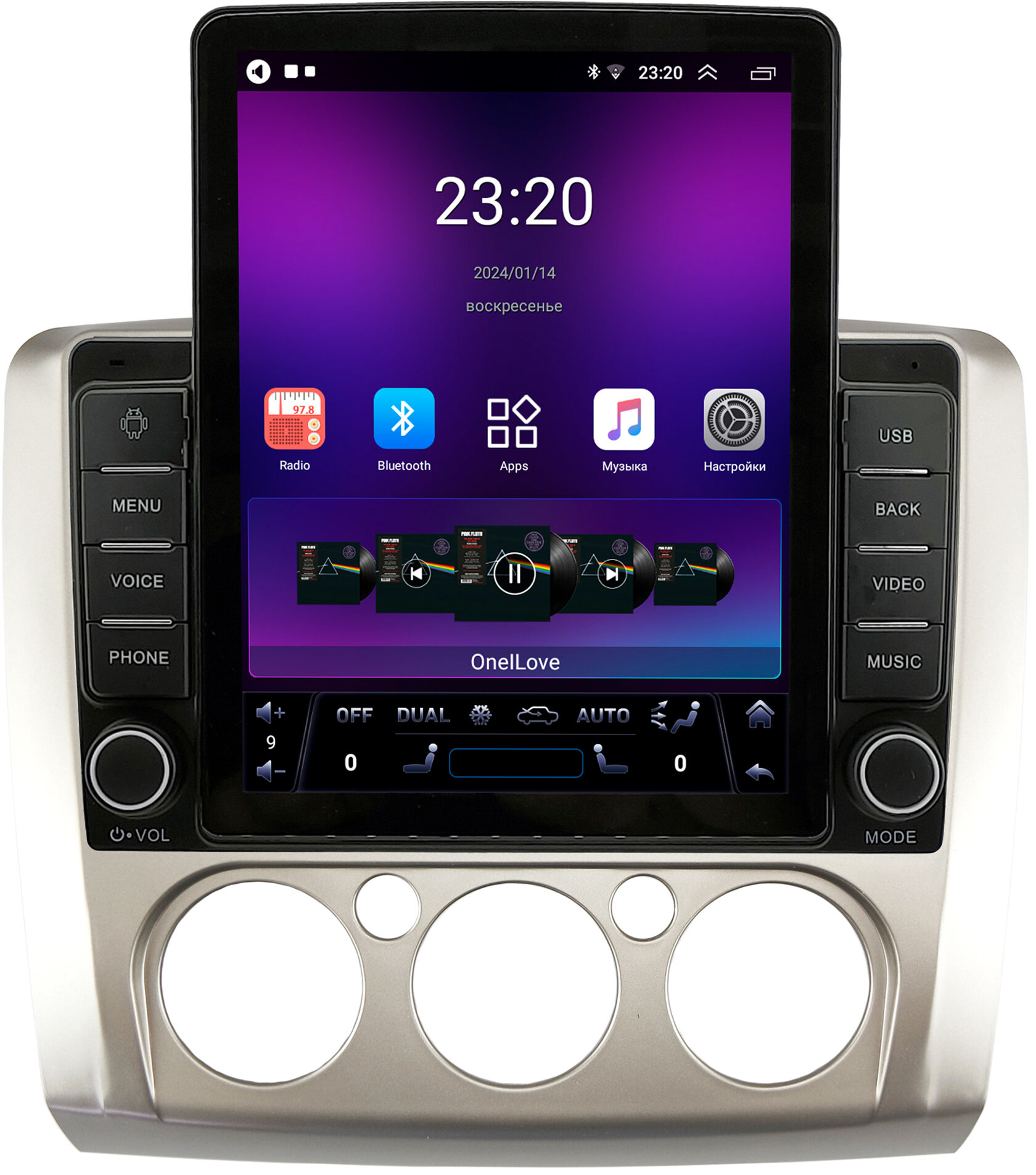 Штатная магнитола Canbox GTR095-9157 Ford Focus 2 2005-2011 (авто с кондиционером) Android 10 (QLed, 4/64, DSP, CarPlay)