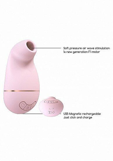 Массажер клитора Irresistible "Kissable", розовый, 11 уровней стимуляции, с пультом