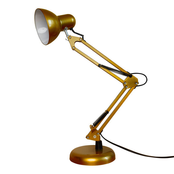 Светильник настольный без лампы TLI-221 E27 UL-00011103 на струбцине золотой