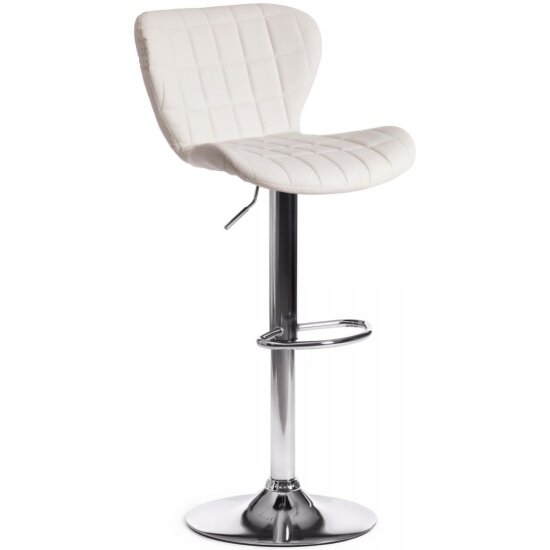 Стул барный Tetchair AVIONIC (mod. KY712A) / 1 шт. в упаковке металл/экокожа, 45*53*86-107 см, белый/хром