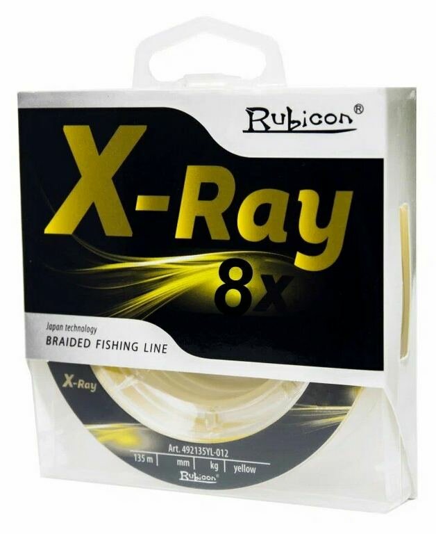 RUBICON Леска плетеная RUBICON X-Ray 8x 135m yellow, 0,25 mm